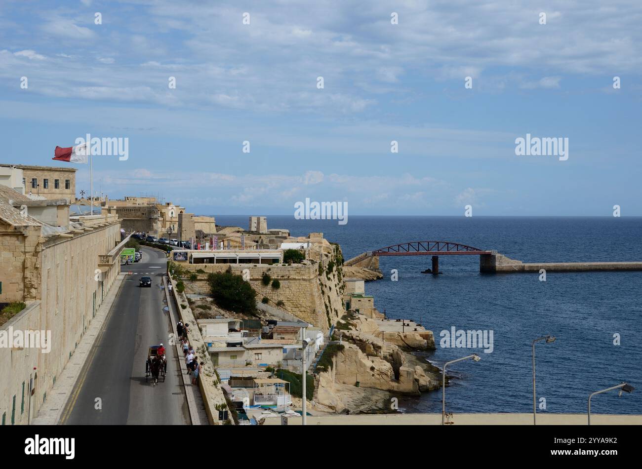 St elmo bridge valletta hi-res stock photography and images - Alamy