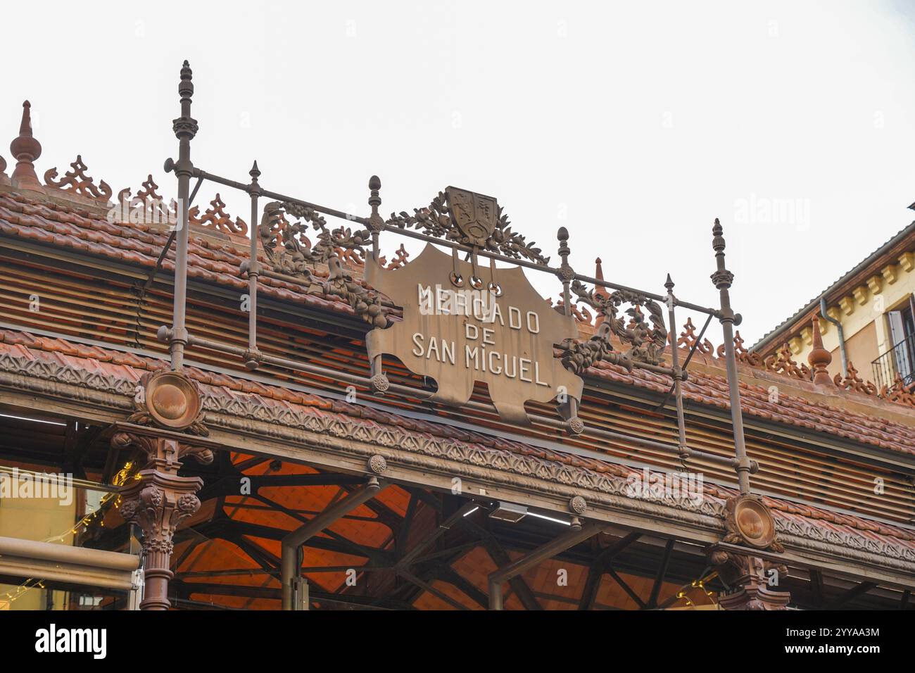 Sign covered market of san miguel hi-res stock photography and images ...