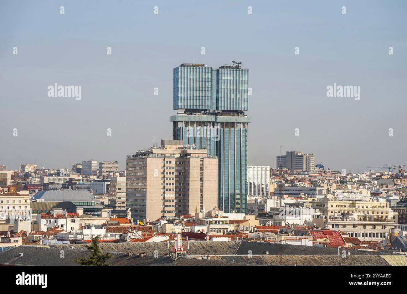 Madrid city skyscrapers aerial hi-res stock photography and images - Alamy