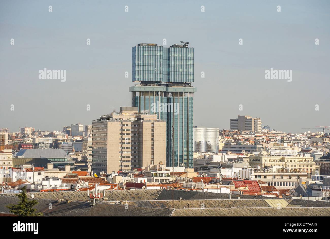 Madrid city skyscrapers aerial hi-res stock photography and images - Alamy