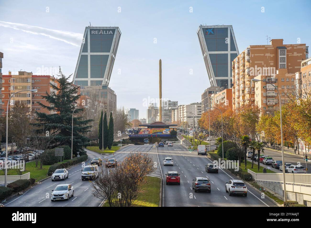 Twin office buildings Torre Realia, Puerta de europa, Gate of Europe ...