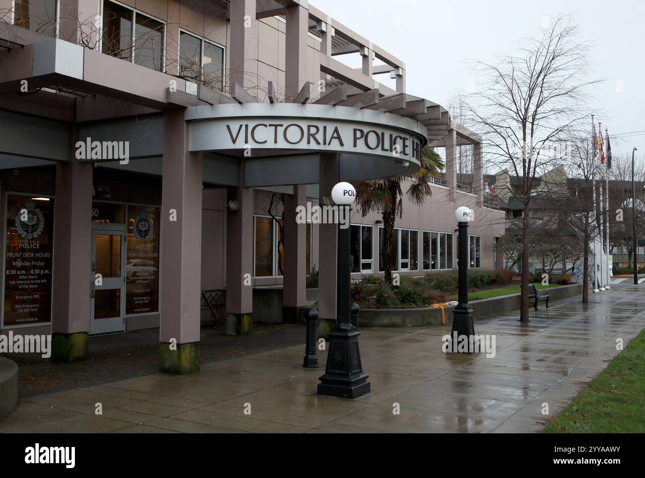 Victoria, Can. 20th Dec, 2024. A view of the Victoria Police ...