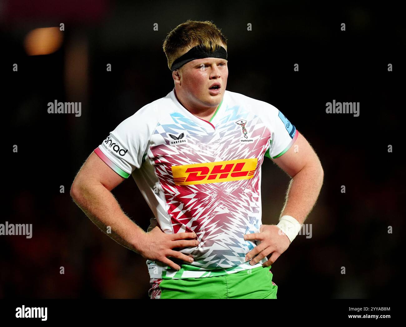 Harlequins' Fin Baxter during the Gallagher Premiership match at ...