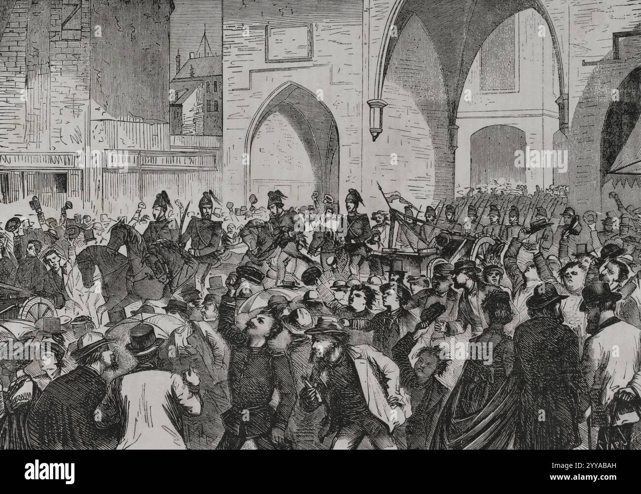 Franco-Prussian War (1870-1871). Entry into Munich (Bavaria) of several ...