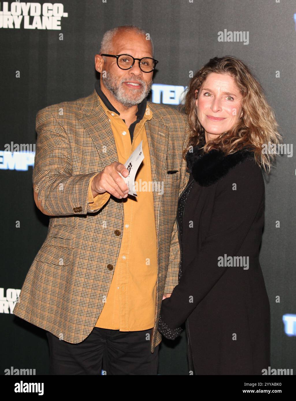 London, UK. Gary Wilmot and Sara Hill at The Tempest press night ...