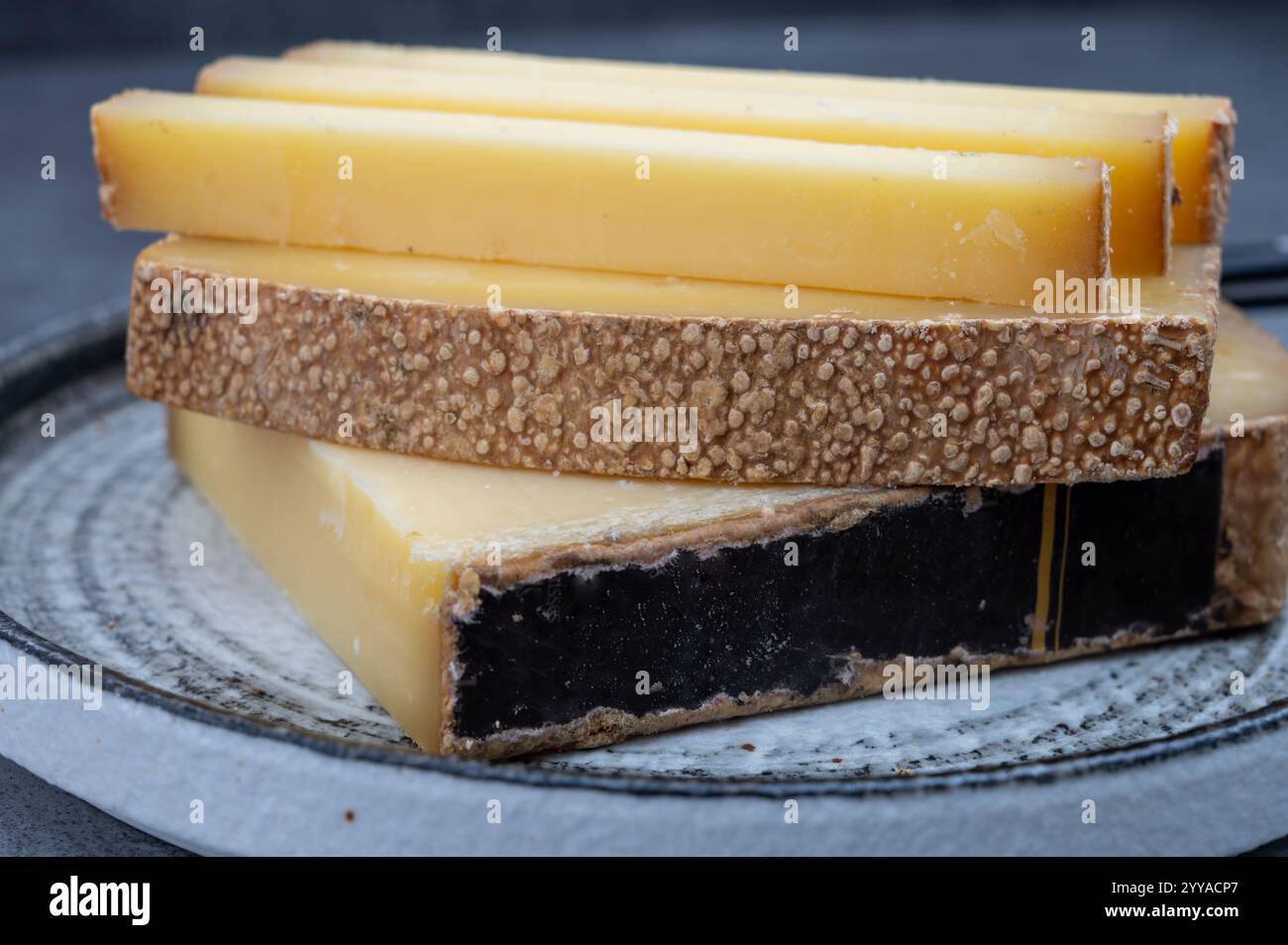 French yellow cheese Comte, varieties unpasteurised cow milk Prestige ...