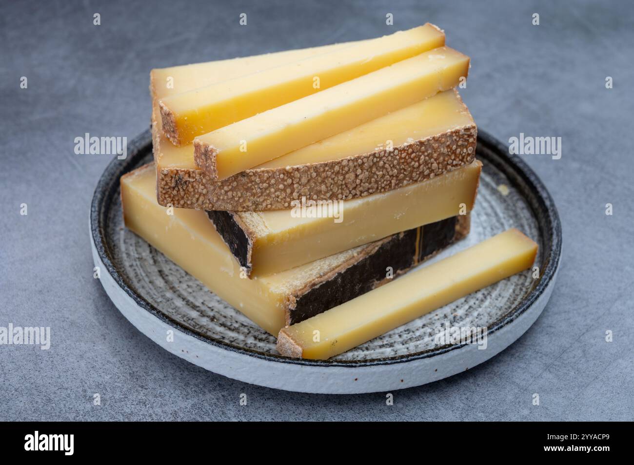 French yellow cheese Comte, varieties unpasteurised cow milk Prestige ...