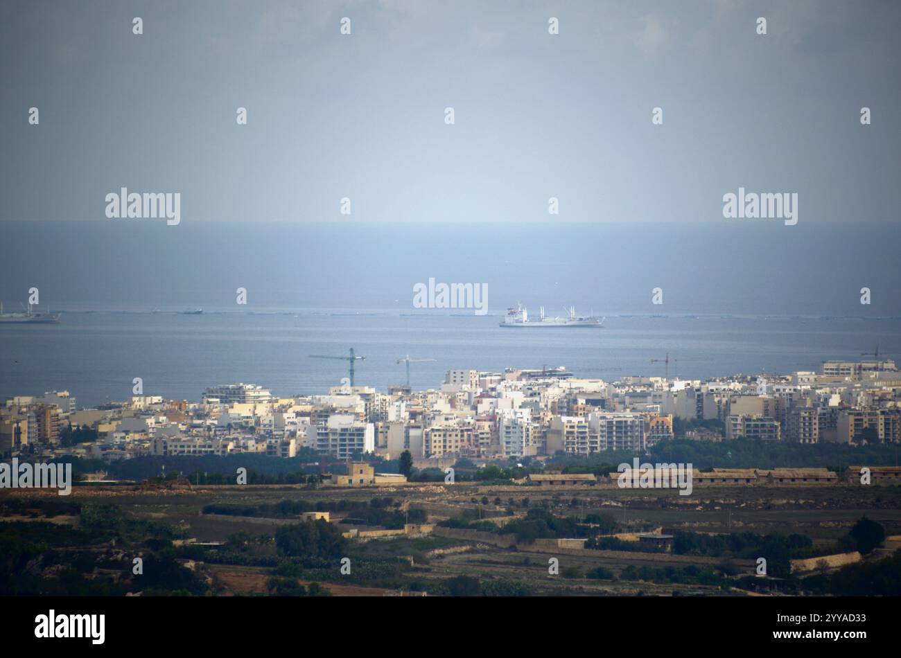 St. Paul's Bay view from Bastion Square, Mdina, Malta, Europe Stock ...