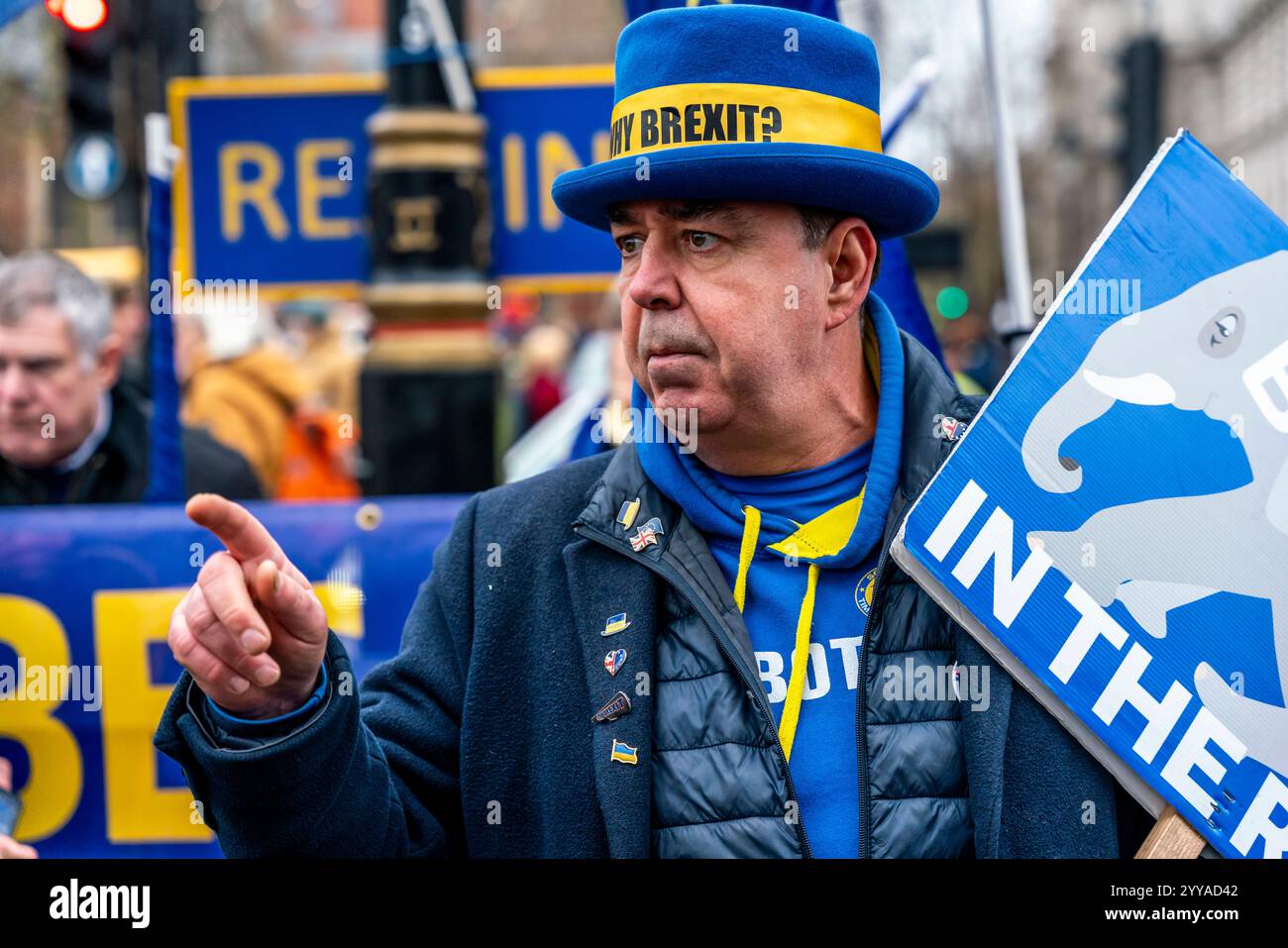 Political Activist and Anti Brexit Campaigner Steve Bray Protests ...
