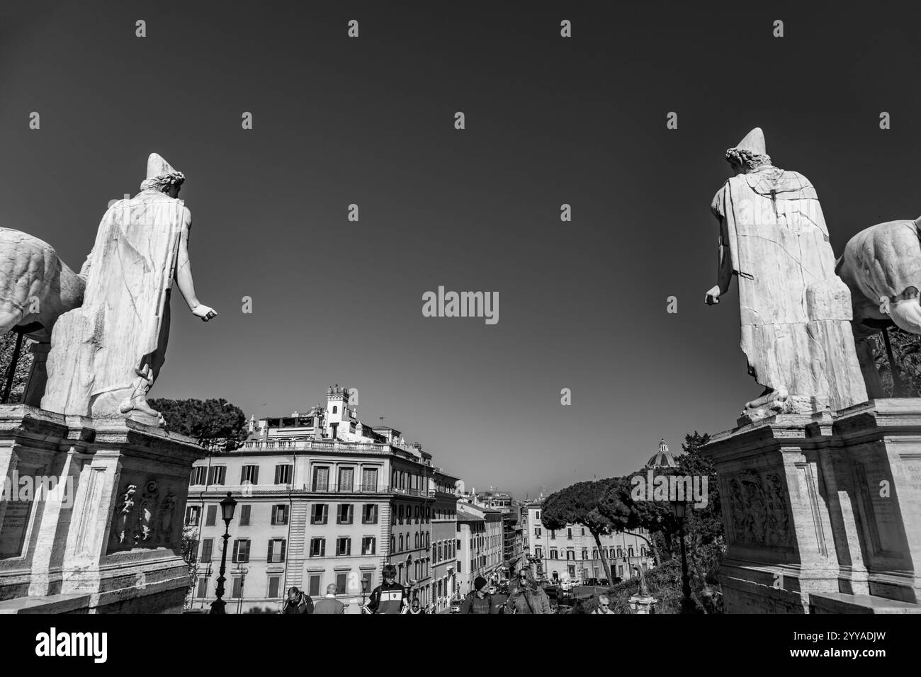 Rome, Italy - April 5, 2019: Historical monuments and buildings at ...