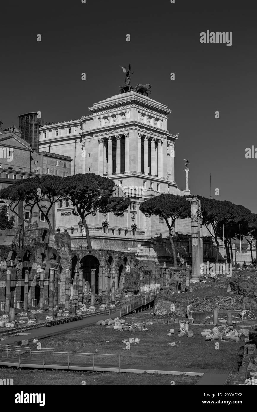 Rome, Italy - April 5, 2019: Forum Romanum is a rectangular forum ...