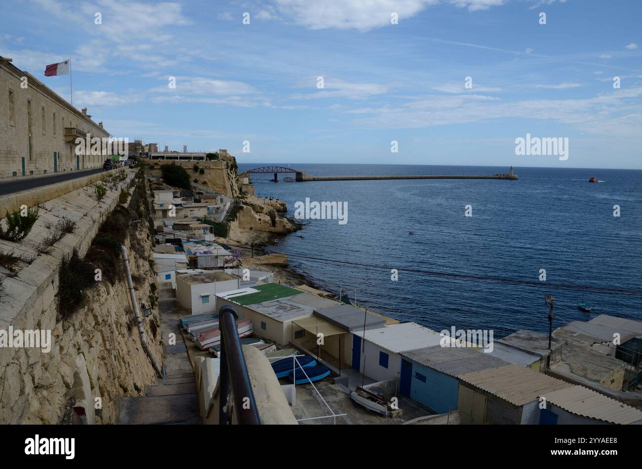 St elmo bridge valletta hi-res stock photography and images - Alamy