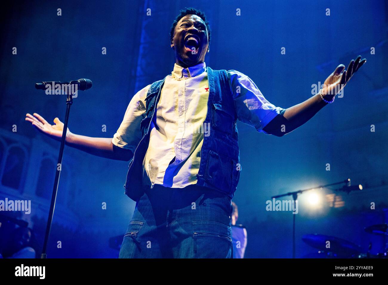 AMSTERDAM - Singer Claude during a performance in Paradiso. The young ...