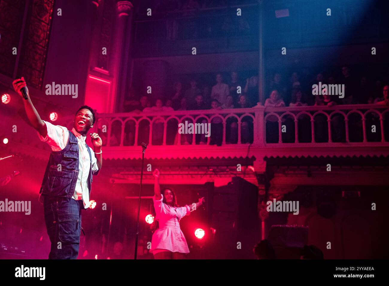 AMSTERDAM - Singer Claude during a performance in Paradiso. The young ...