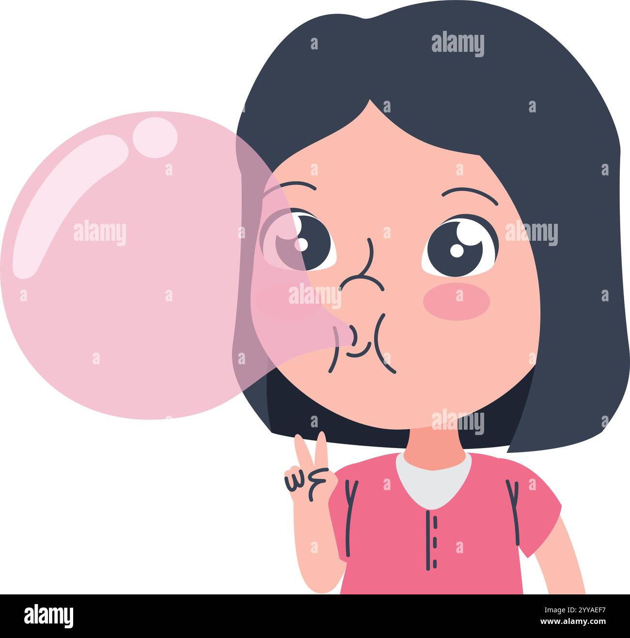 Bubble gum girl Cut Out Stock Images & Pictures - Alamy