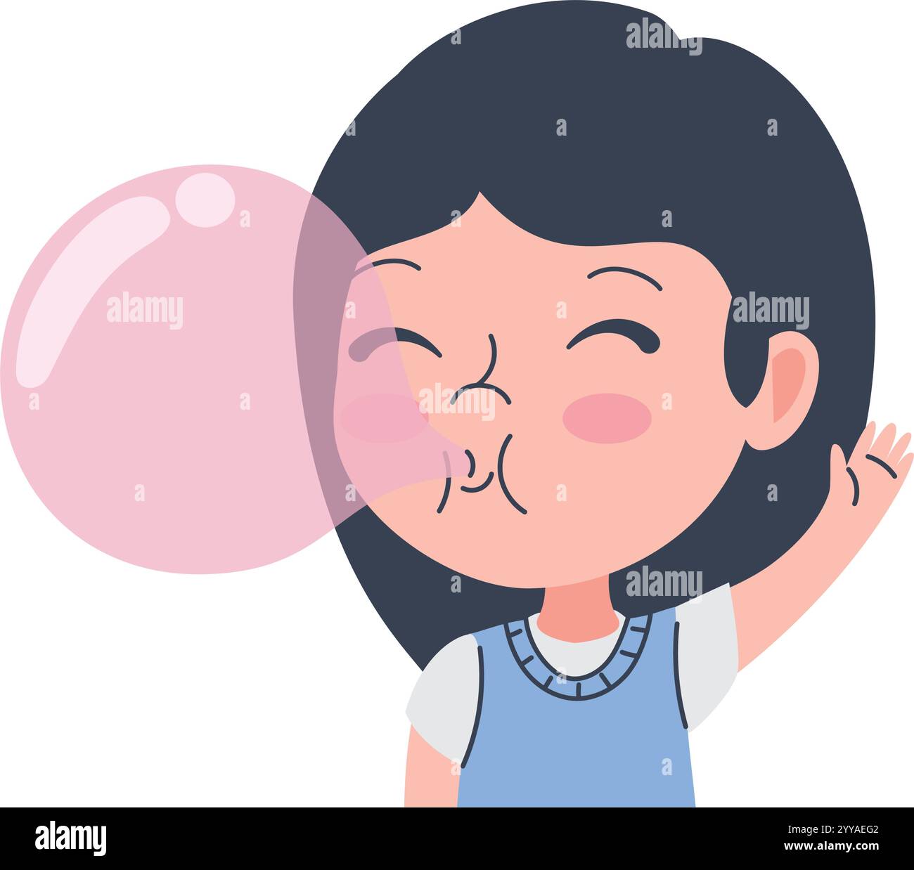 cute girl chewing gum Stock Vector Image & Art - Alamy