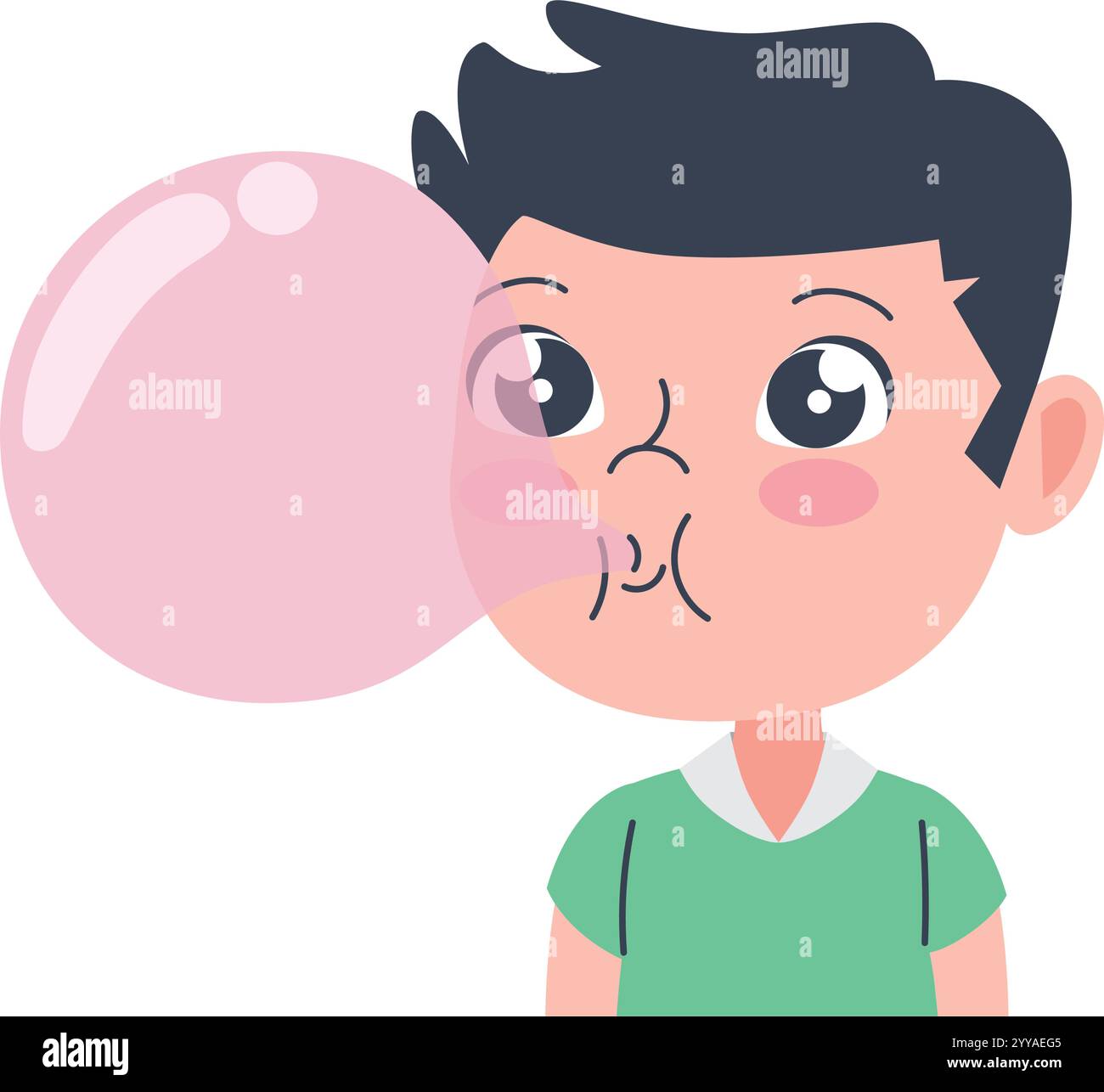 boy chewing gum Stock Vector Image & Art - Alamy