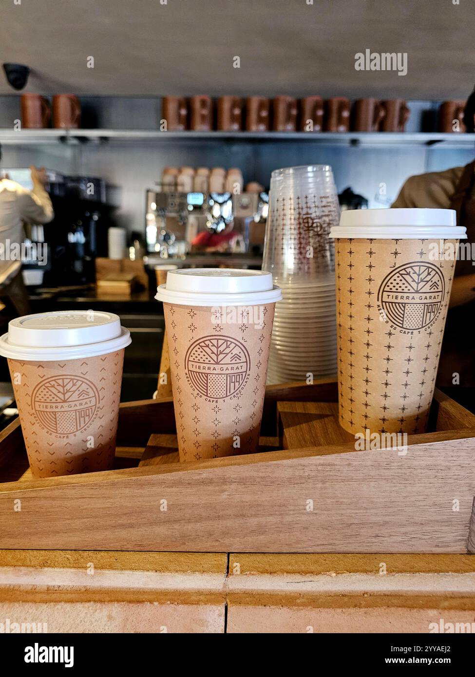 Mexico State, Mexico - May 4 2024: The Mexican coffee chain Tierra ...