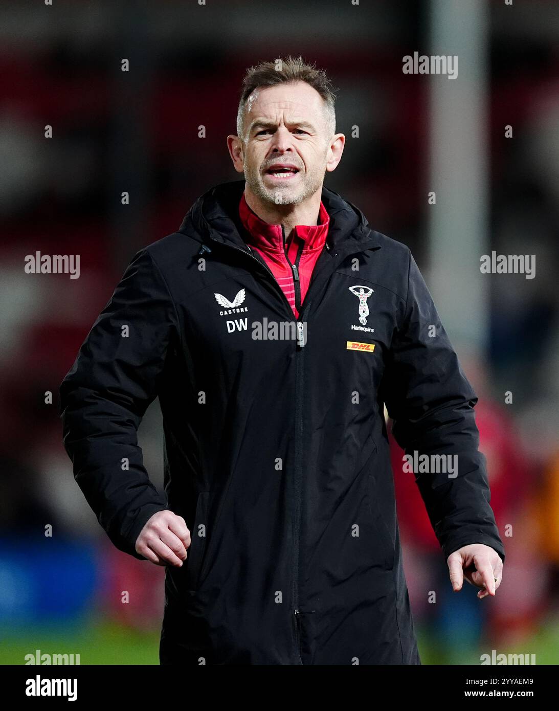 Harlequins coach Danny Wilson during the Gallagher Premiership match at ...