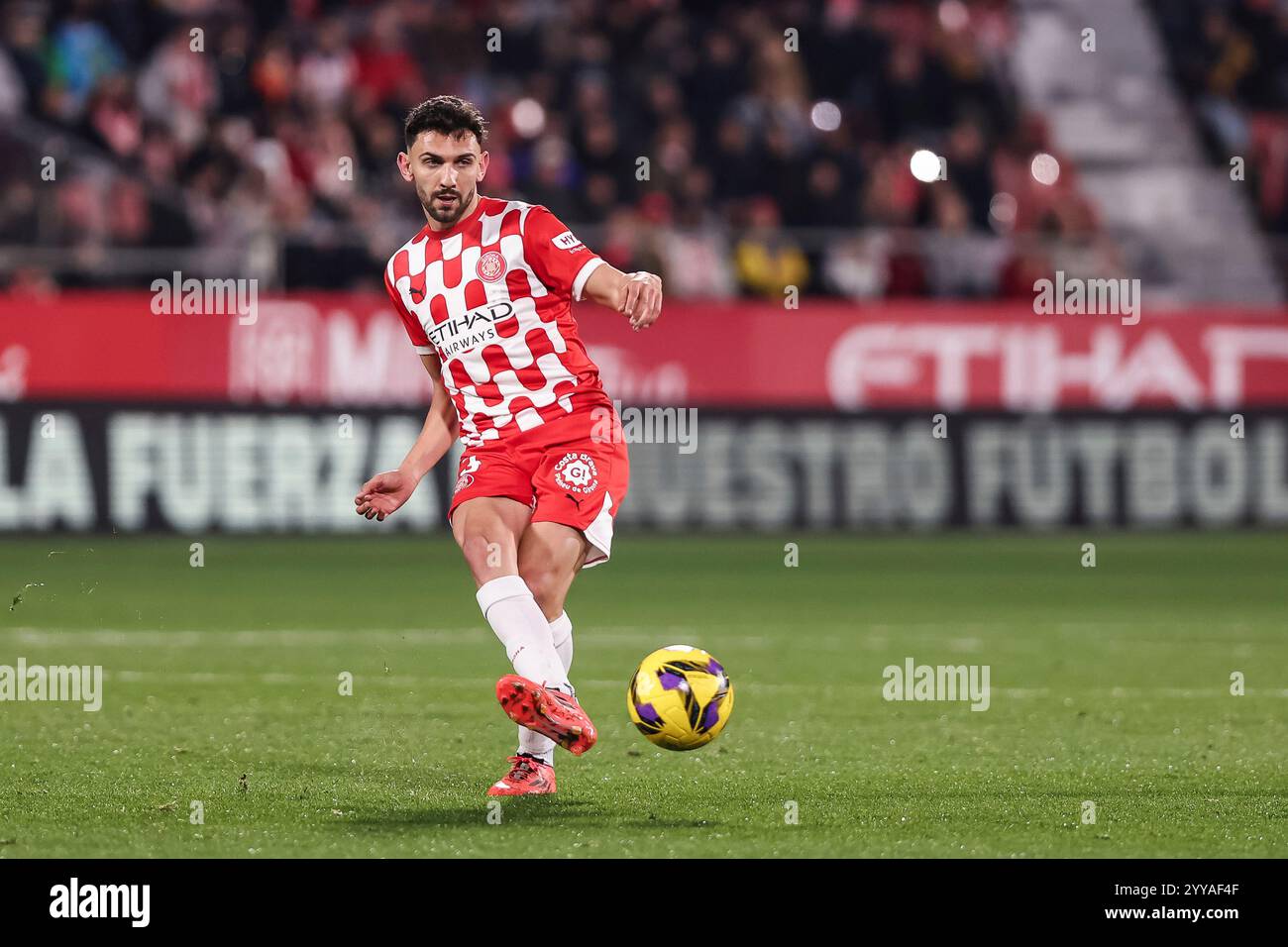 Ivan Martin of Girona FC in action during the Spanish league, La Liga ...