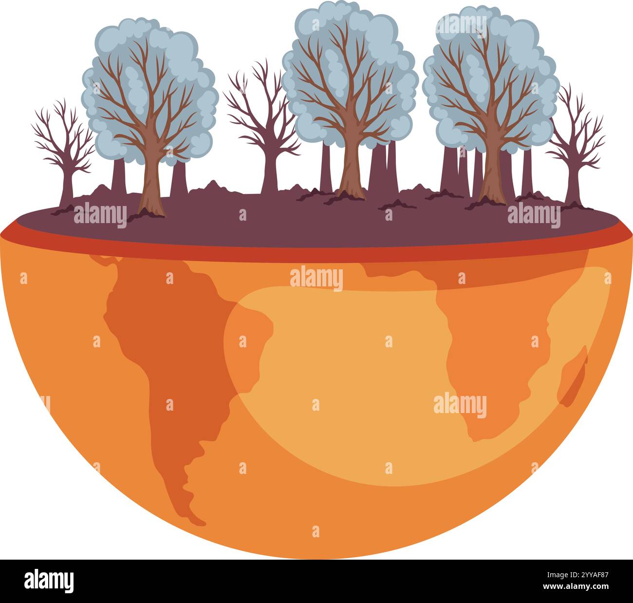 deforestation global warming Stock Vector Image & Art - Alamy
