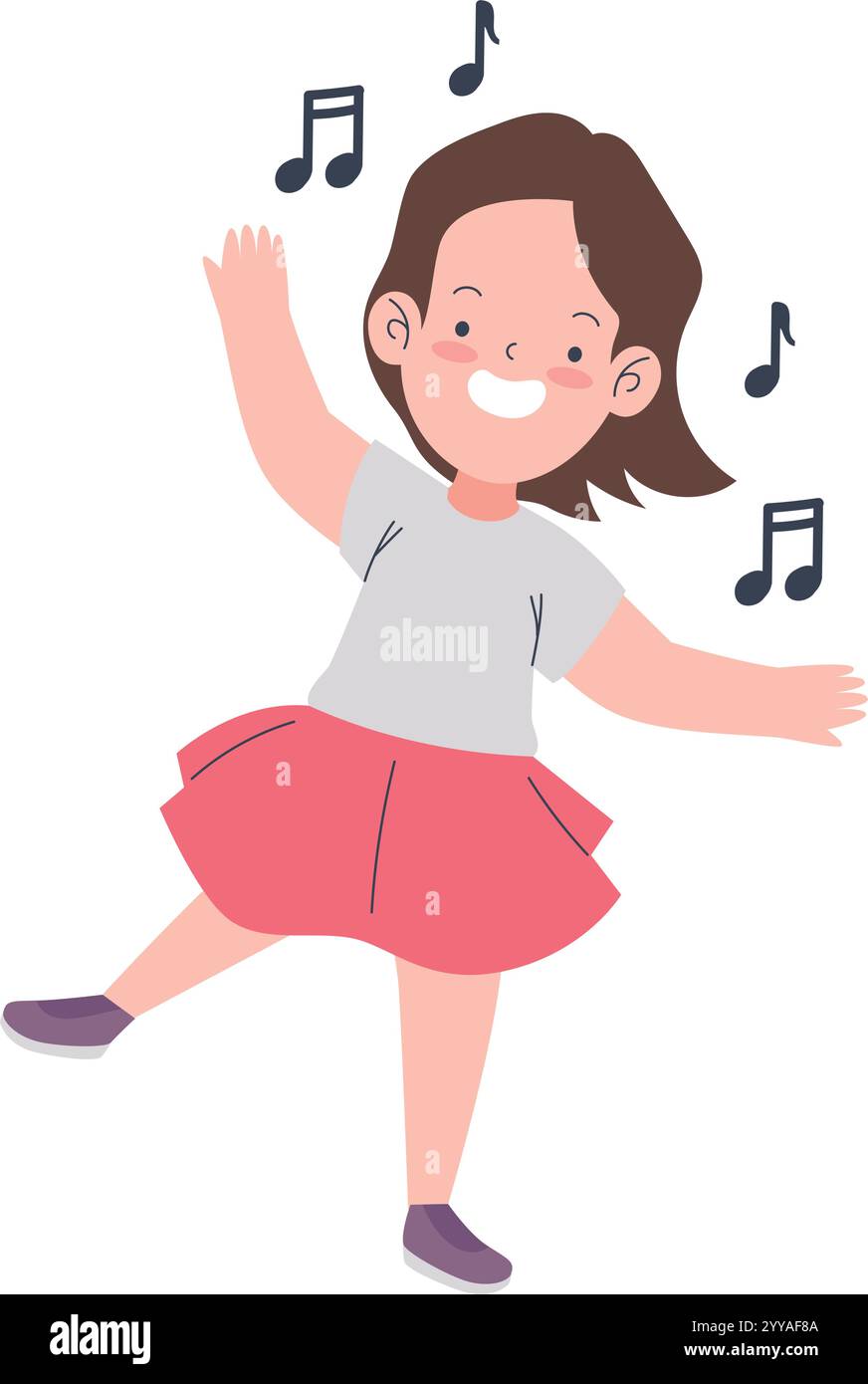 cute girl dancing Stock Vector Image & Art - Alamy