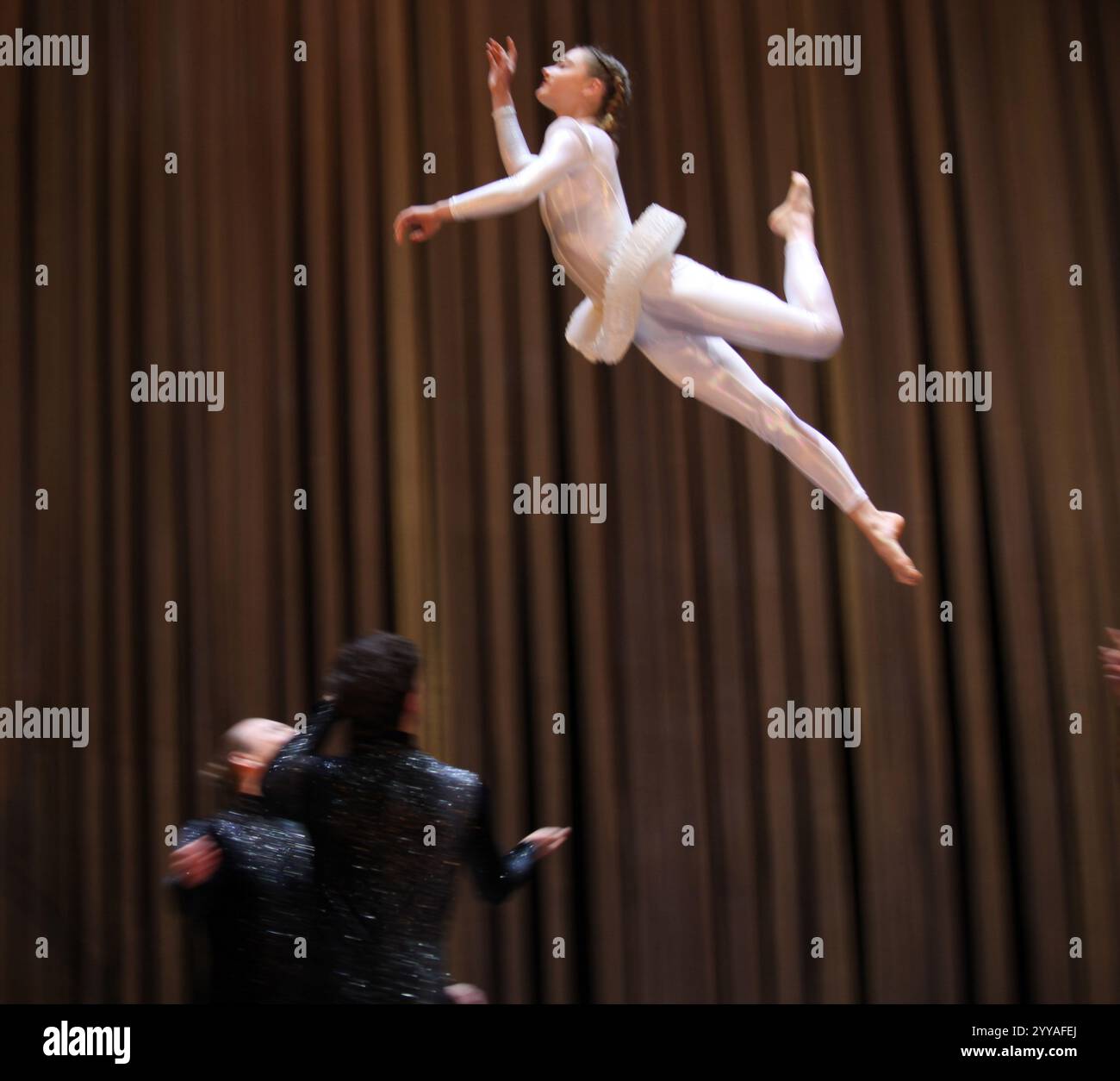 London, UK. Acrobats from the Australian circus troupe CIRCA perform ...