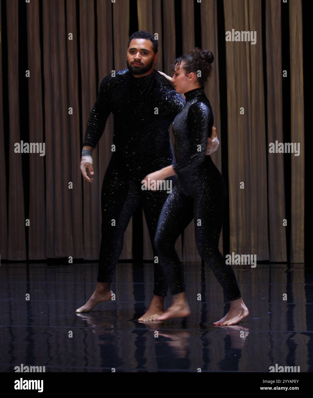 London, UK. Acrobats from the Australian circus troupe CIRCA perform ...