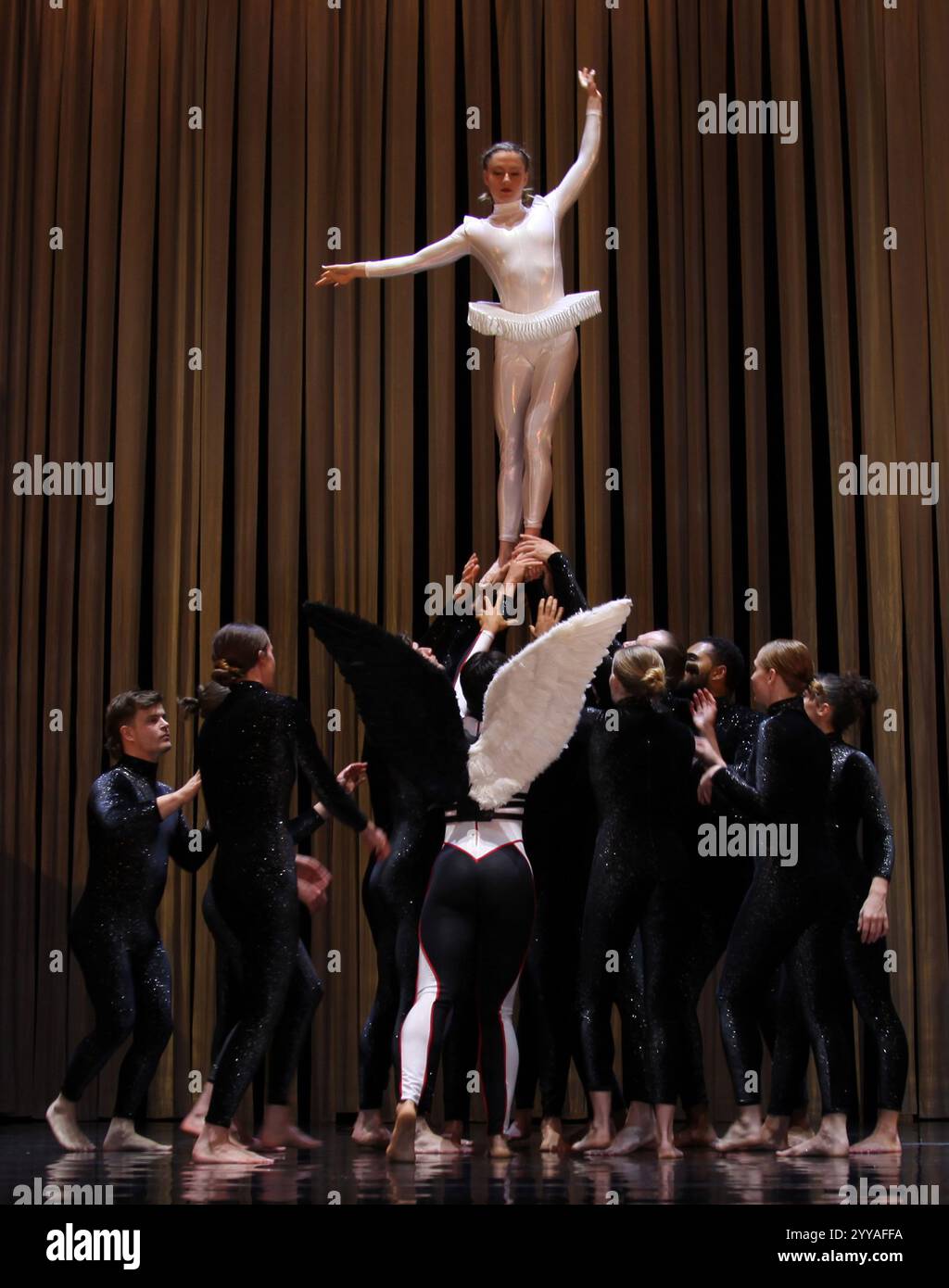 London, UK. Acrobats from the Australian circus troupe CIRCA perform ...
