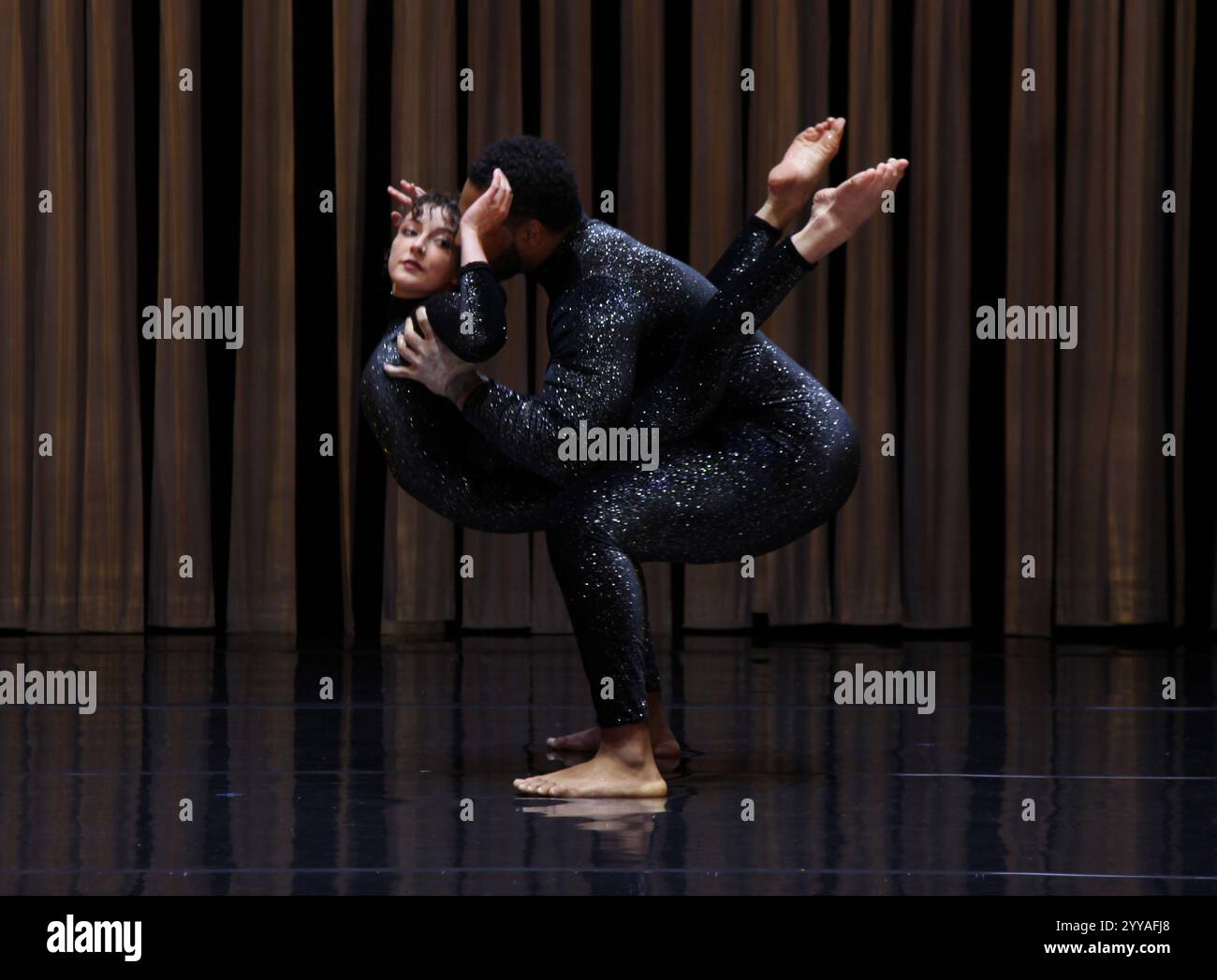 London, UK. Acrobats from the Australian circus troupe CIRCA perform ...