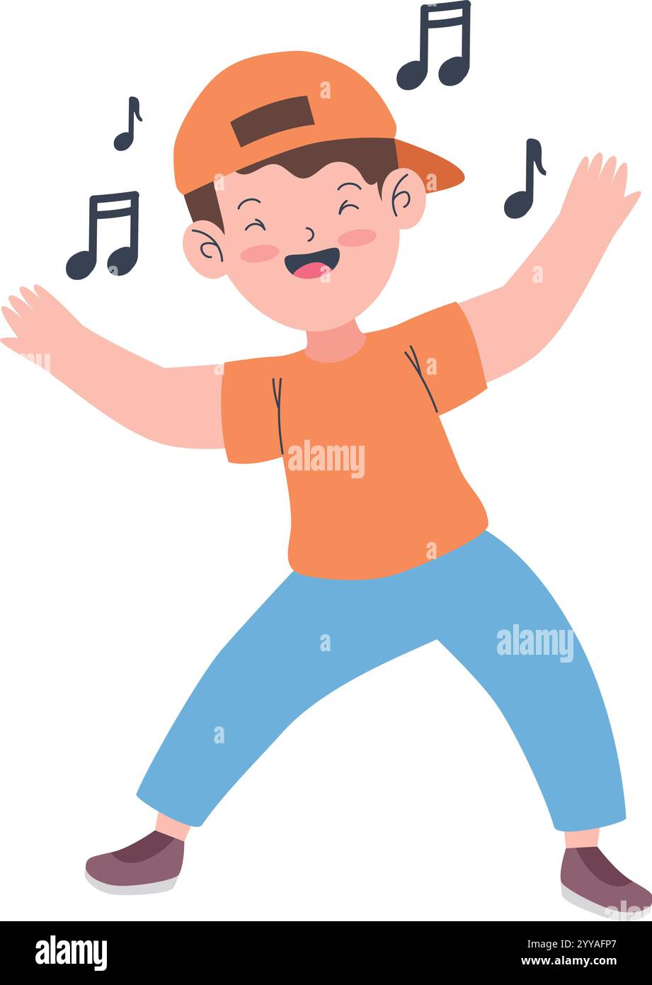 happy boy dancing Stock Vector Image & Art - Alamy