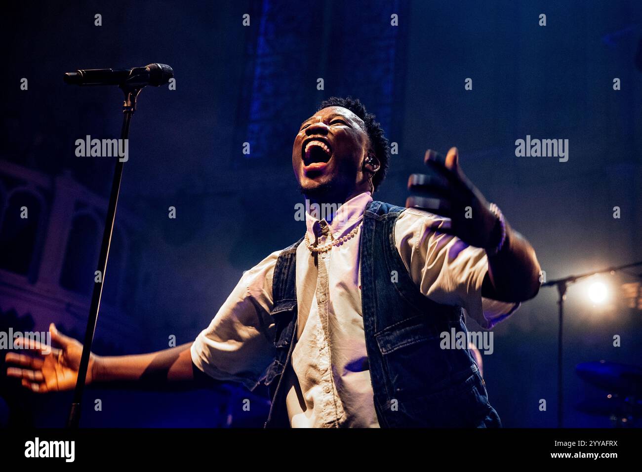 AMSTERDAM - Singer Claude during a performance in Paradiso. The young ...
