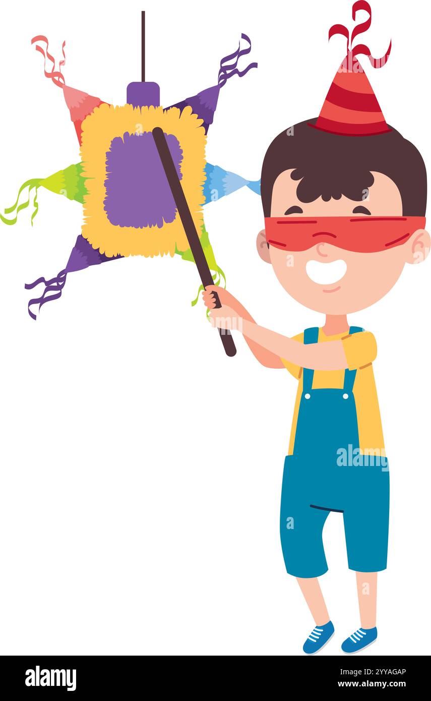 Happy birthday pinata decoration Cut Out Stock Images & Pictures - Alamy