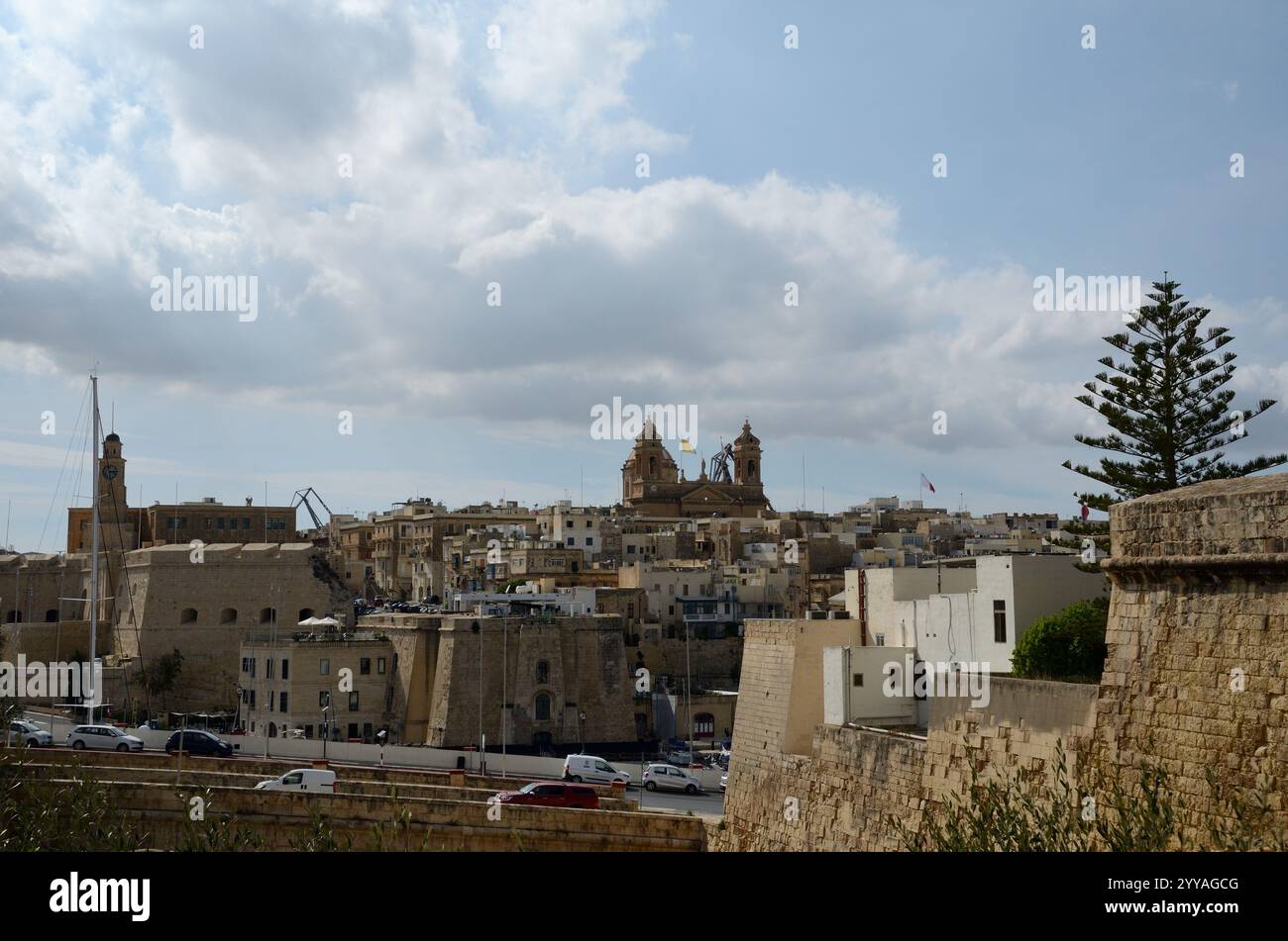 Basilica of the Nativity of Mary, Isla-Senglea view from Advance Gate ...