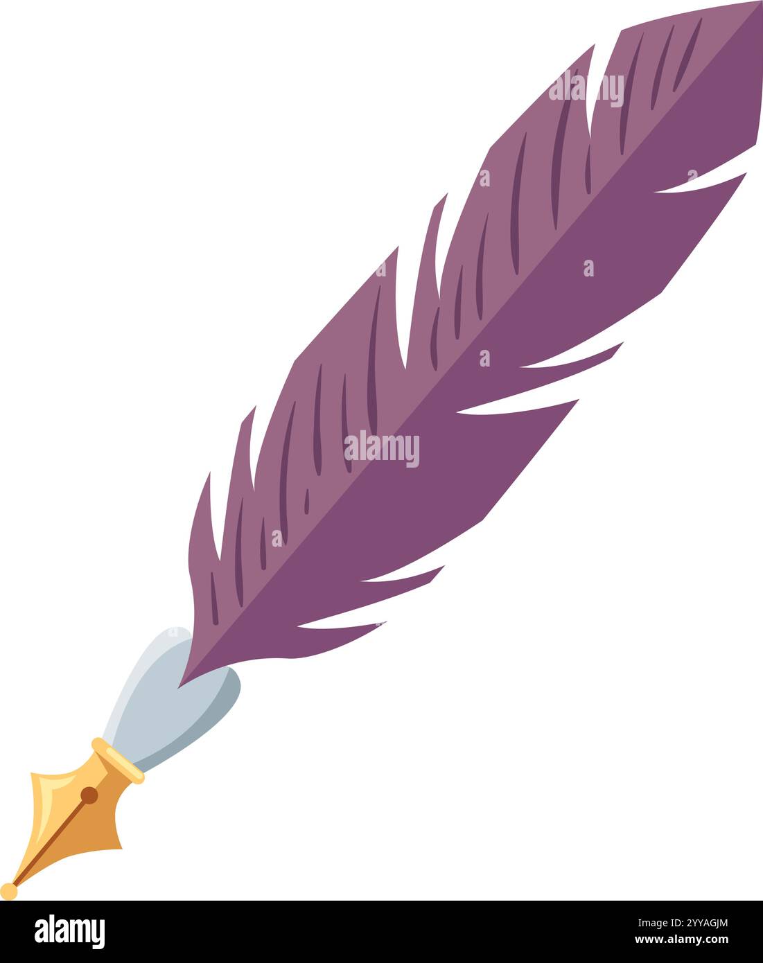 classic feather pen Stock Vector Image & Art - Alamy