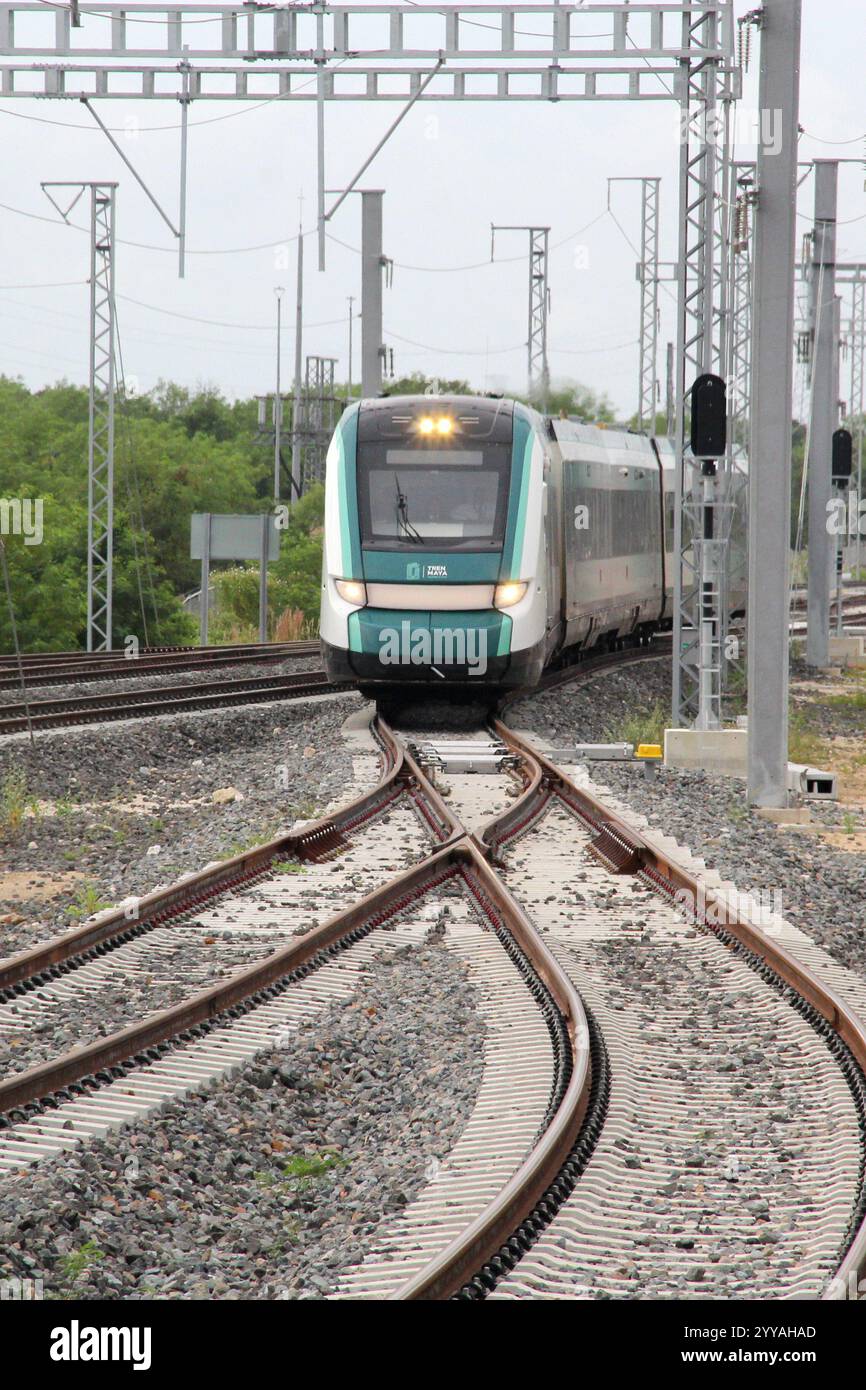 Merida, Yucatan, Mexico - Oct 27 2024: Cars of the Tren Maya at the ...