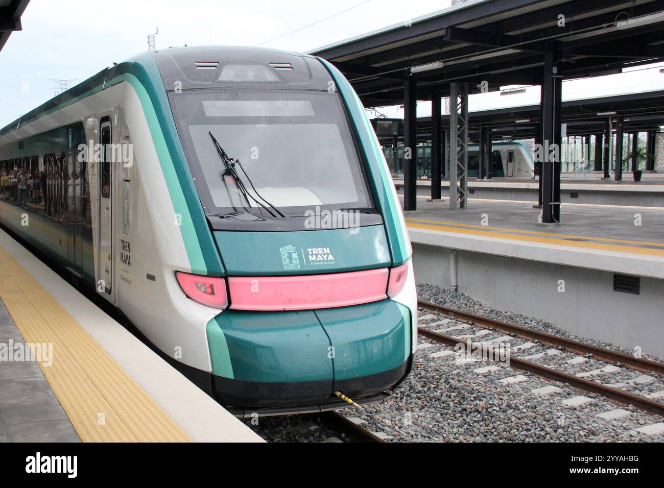 Merida, Yucatan, Mexico - Oct 27 2024: Cars of the Tren Maya at the ...