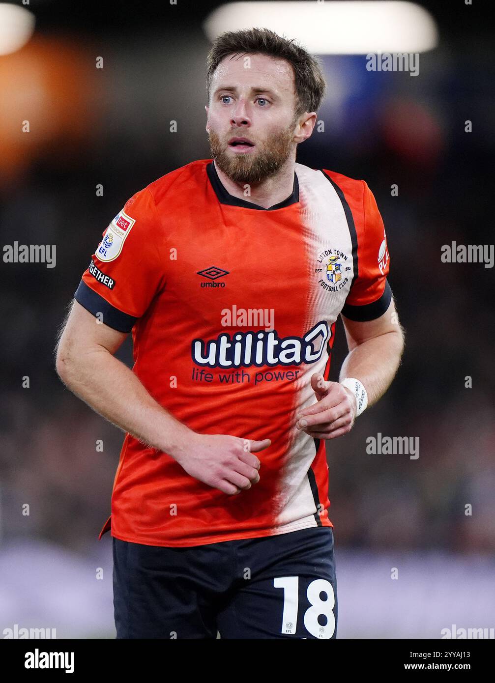 Luton Town's Jordan Clark during the Sky Bet Championship match at ...