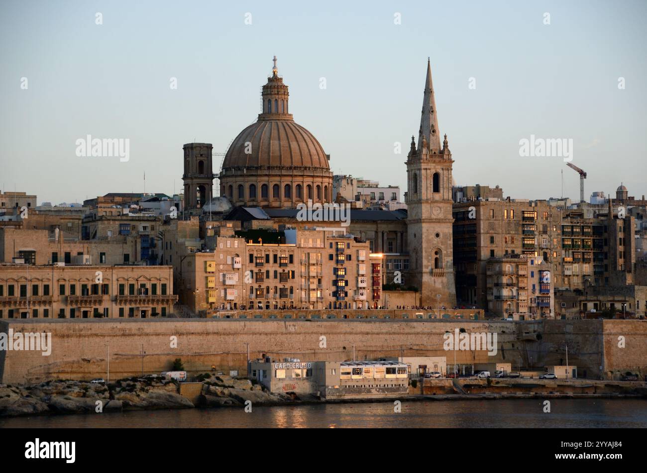 Church of Our Lady of Mount Carmel, St. Paul Cathedral, Valletta view ...