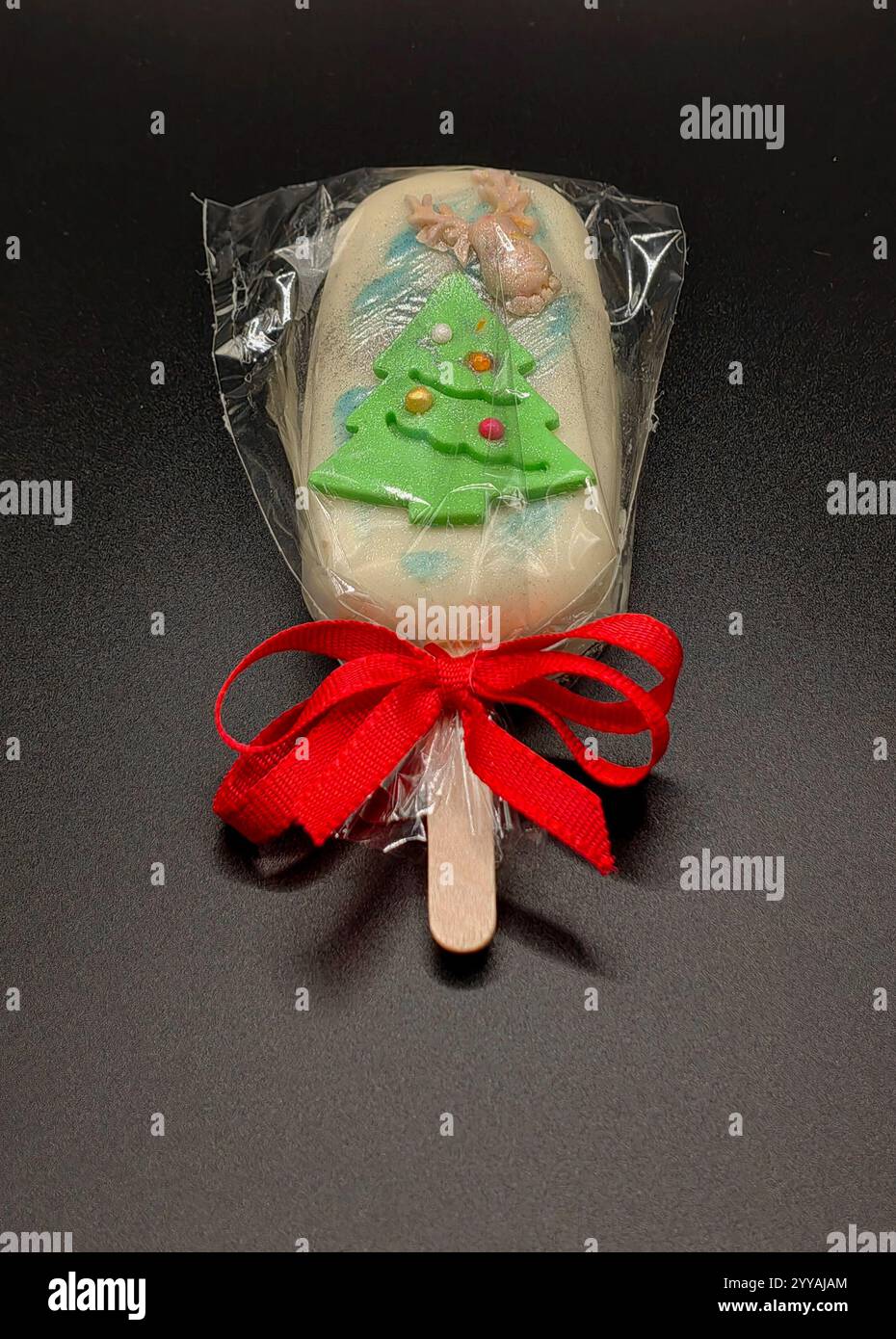 Festive Treat: Homemade Candy Ice Cream Wrapped in Winter Elegance ...