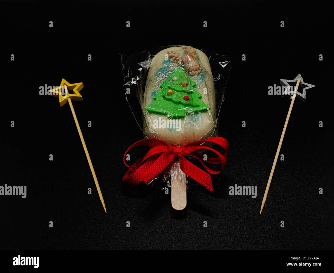 Festive Treat: Homemade Candy Ice Cream Wrapped in Winter Elegance ...