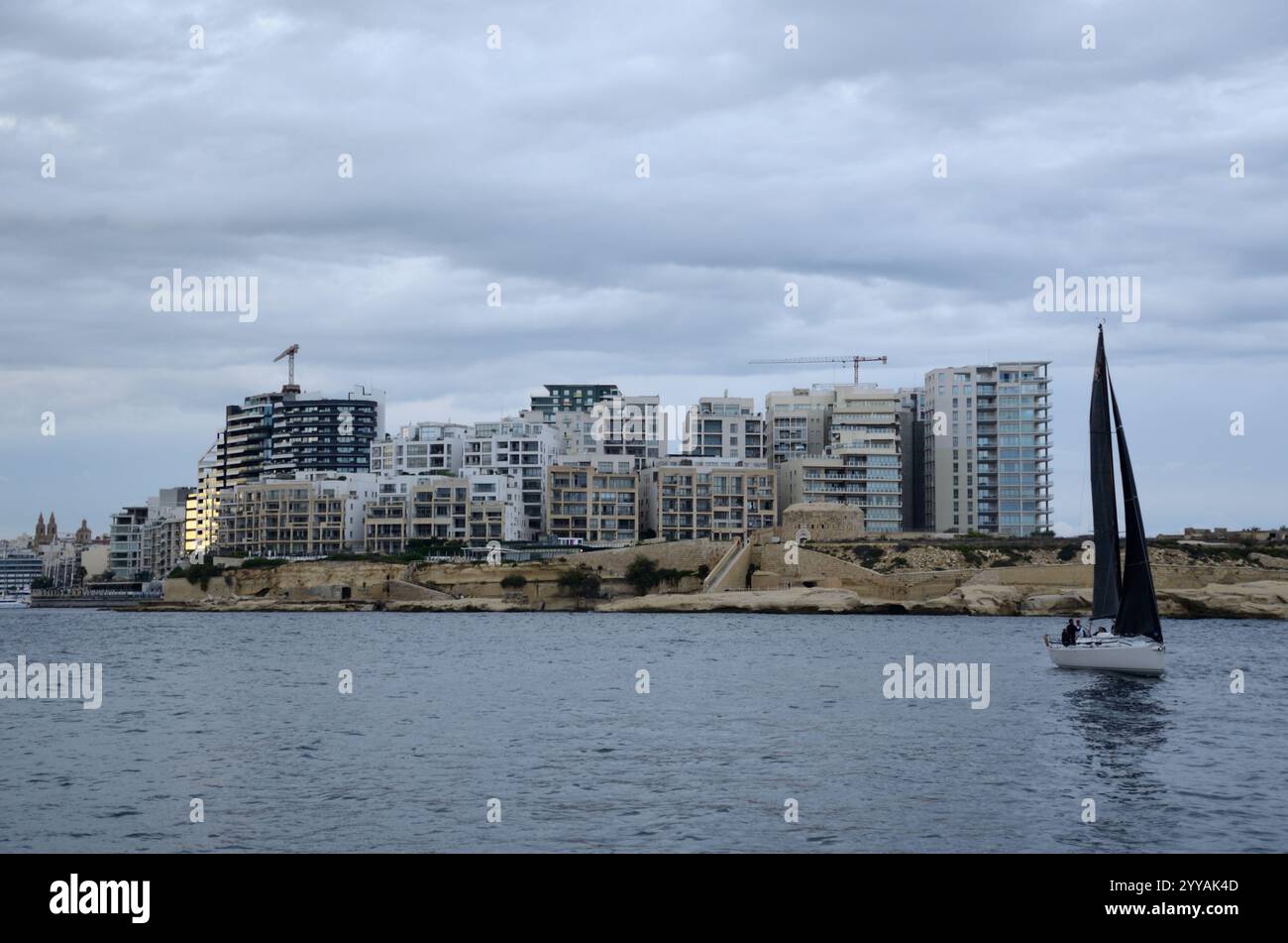 Fort Tigné, Sliema view from Boat Street, Valletta, Malta, Europe Stock ...