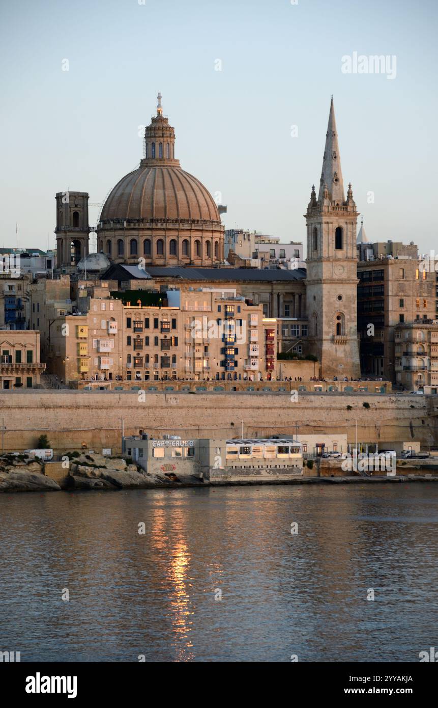 Church of Our Lady of Mount Carmel, St. Paul Cathedral, Valletta view ...