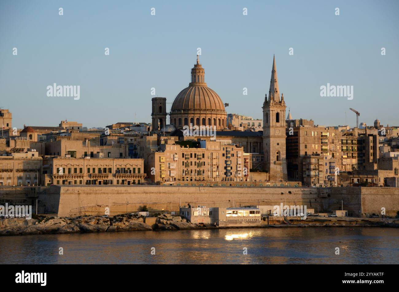 Church of Our Lady of Mount Carmel, St. Paul Cathedral, Valletta view ...