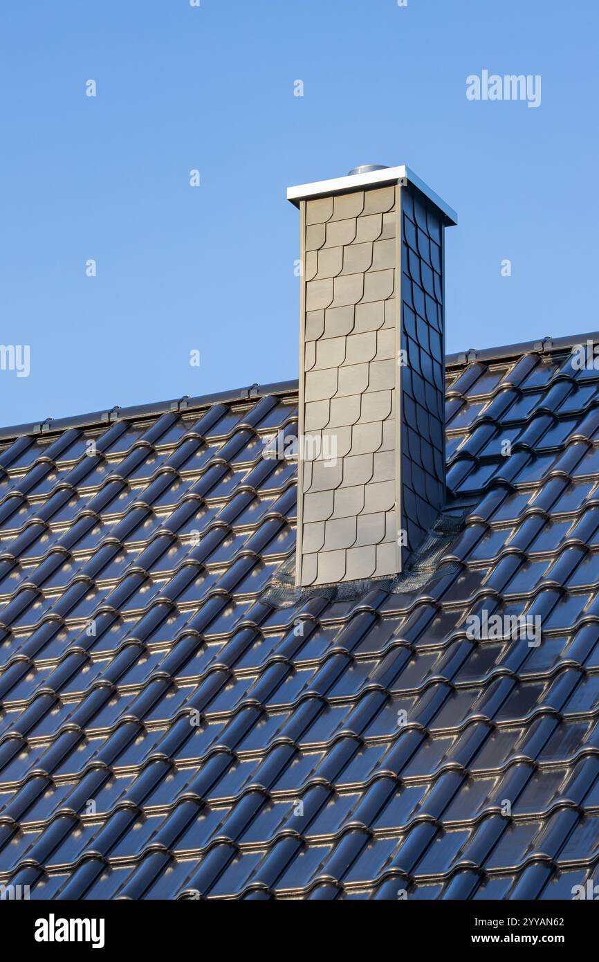 House roof shingles chimney hi-res stock photography and images - Alamy