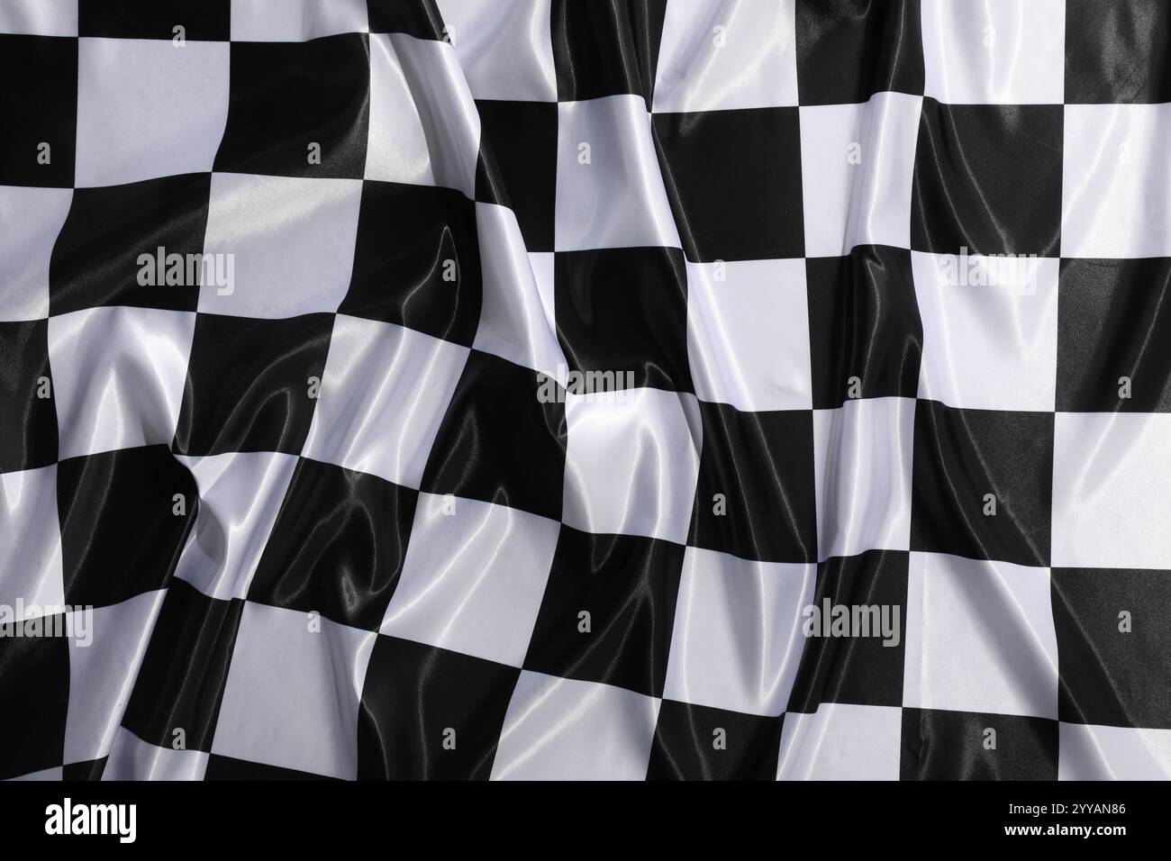 Checkered finish flag as background, top view Stock Photo - Alamy