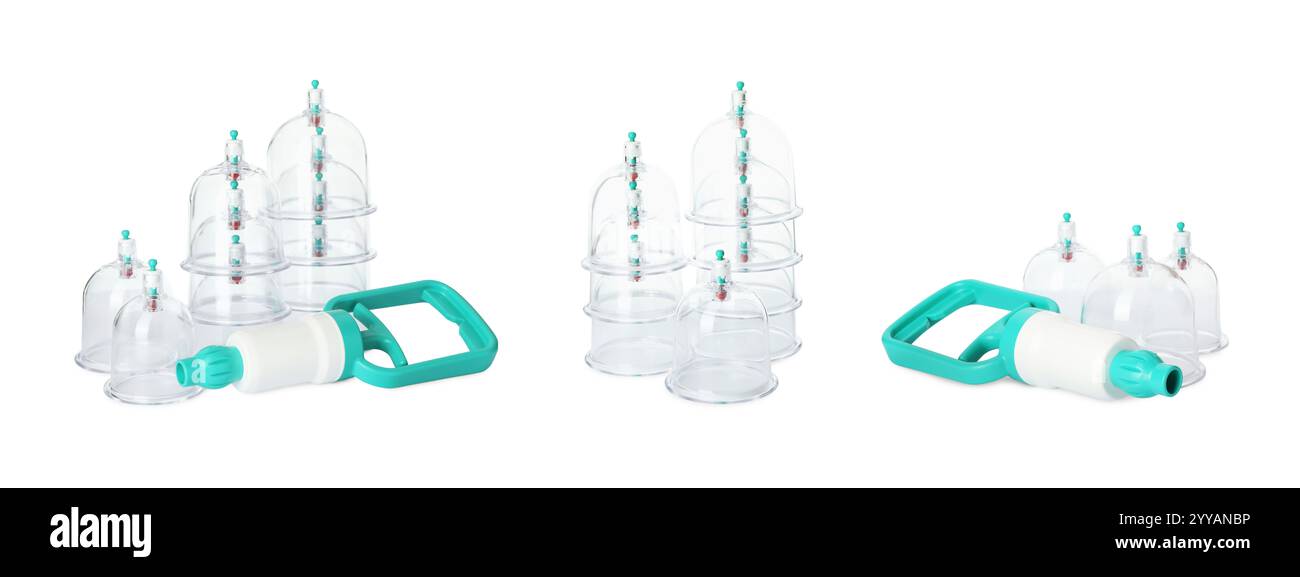 Cupping therapy plastic cups hi-res stock photography and images - Alamy