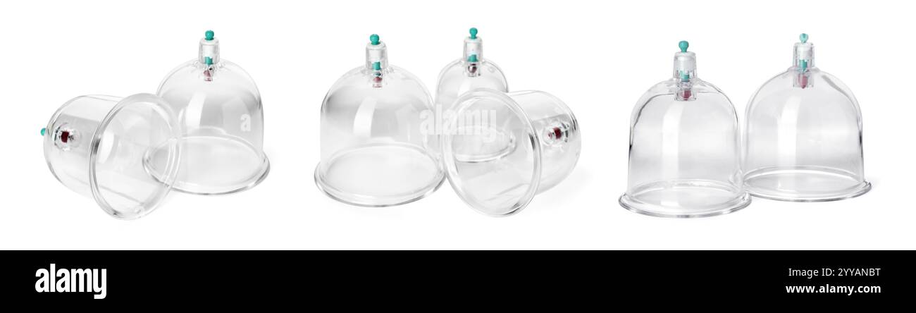 Cupping therapy plastic cups hi-res stock photography and images - Alamy