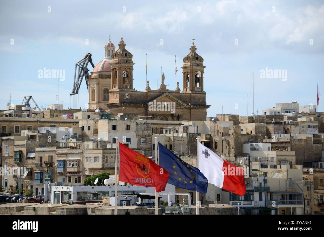 Basilica of the Nativity of Mary, Isla-Senglea view from Advance Gate ...