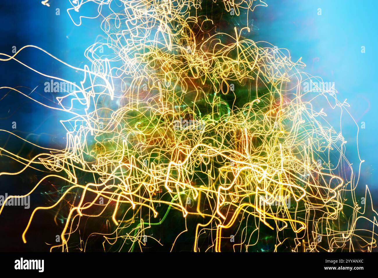 Dynamic Abstract Traces of Light with Blurred Movements and Vibrant ...